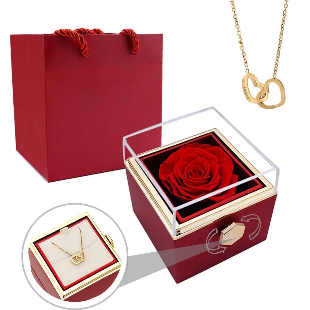Eternal Rose Box - W/Engraved Necklace & Artificial Rose – verginy