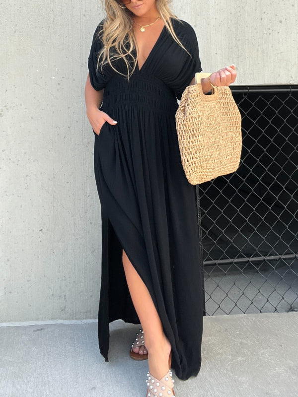 🌟FREE SHIPPING🌟NEW V-NECK EFFORTLESS MAXI LONG DRESS – verginy