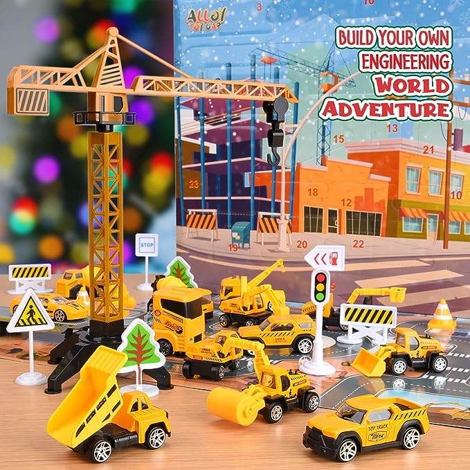 Construction Engineering Vehicle Advent Calendar For Christmas – verginy